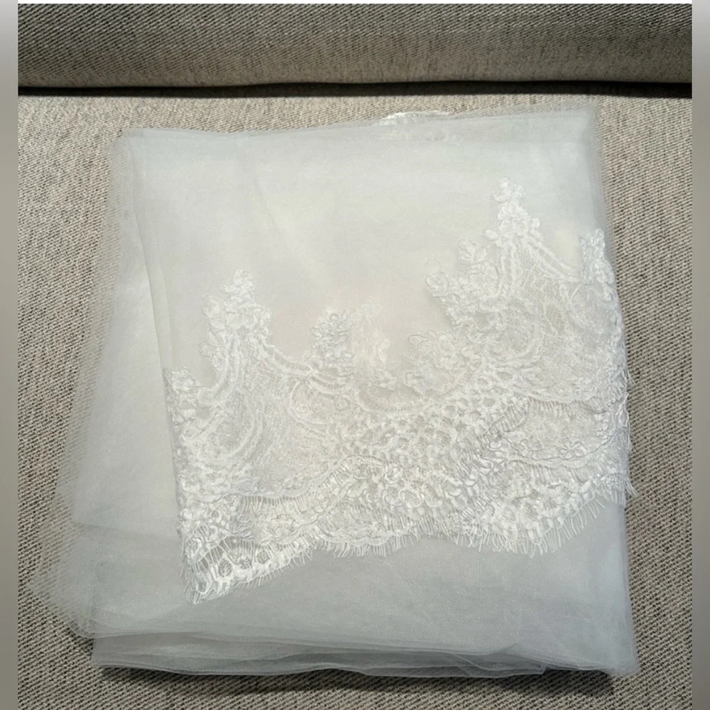 Bella Bridal | Accessories | Cathedral Floral Lace Wedding Veil | Poshmark